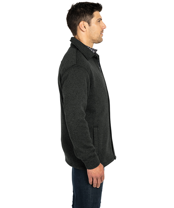 Heathered Fleece Snap Shacket | Charles River Apparel