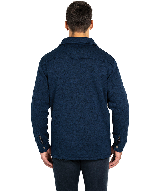 Heathered Fleece Snap Shacket | Charles River Apparel