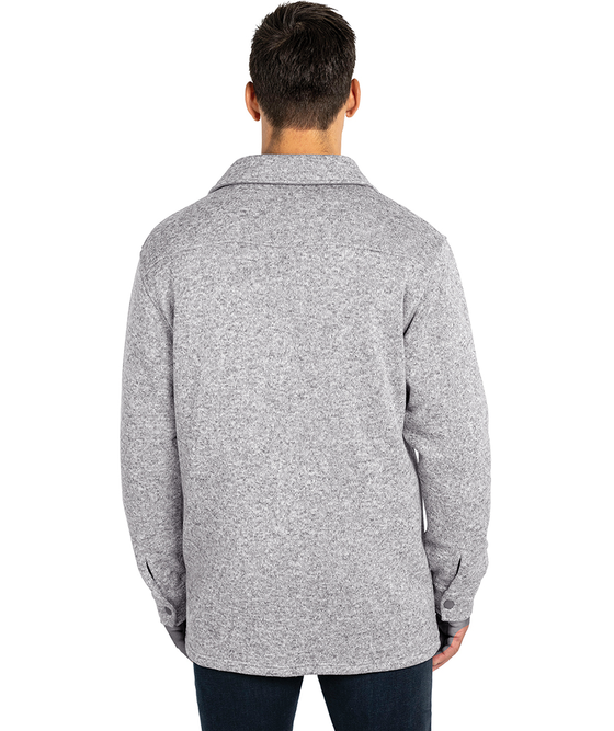 Heathered Fleece Snap Shacket | Charles River Apparel