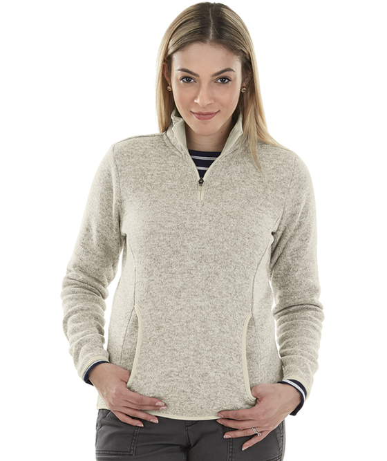 Women's Heathered Fleece Pullover | Charles River Apparel